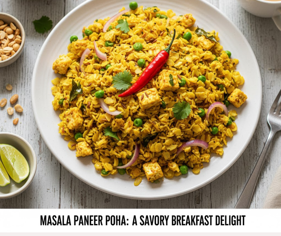 Masala Paneer Poha Recipe: Spicy, Flavorful, and Totally Addictive ...