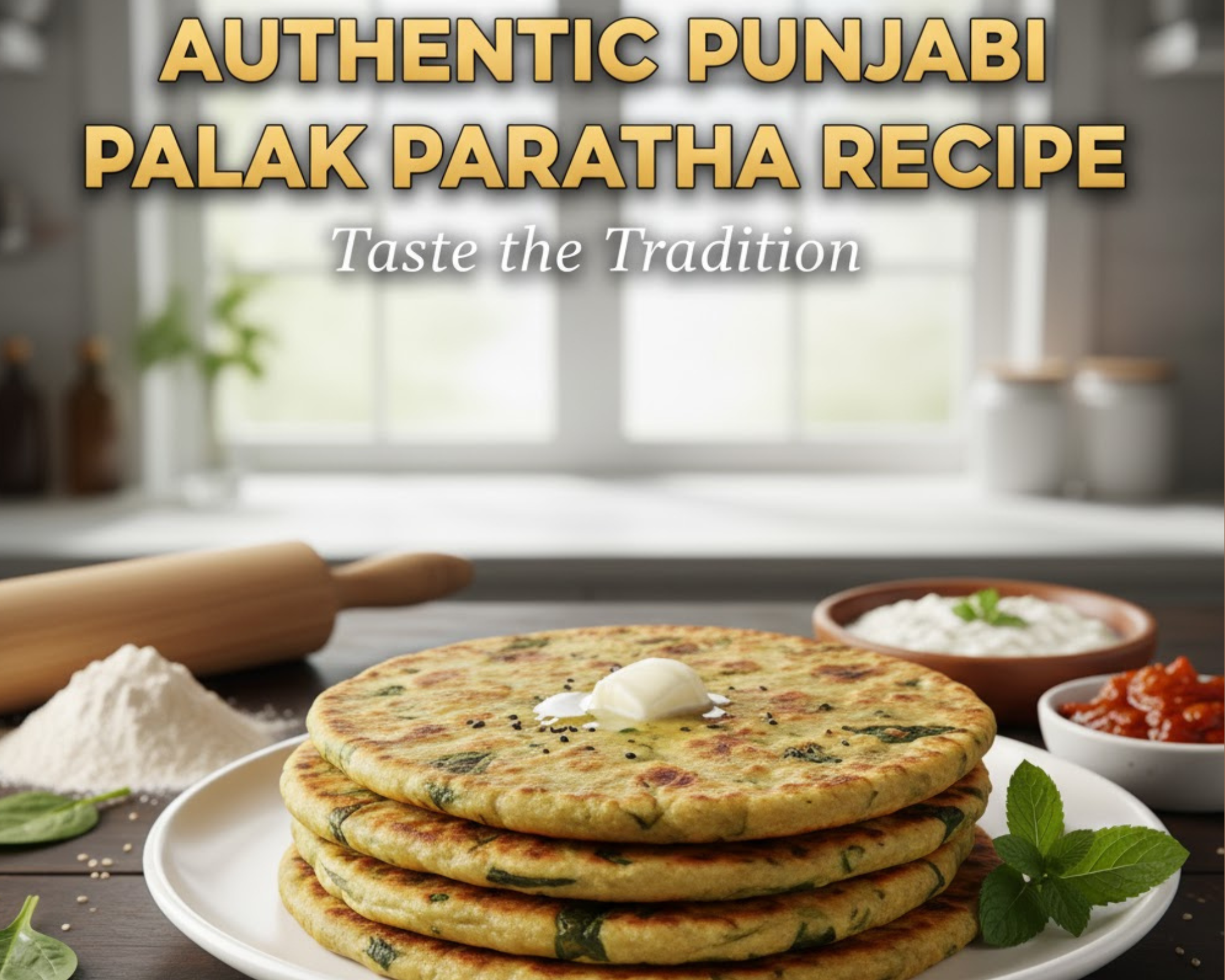Winter Warmth on a Plate: Authentic Punjabi Palak Paratha Recipe - MR ...